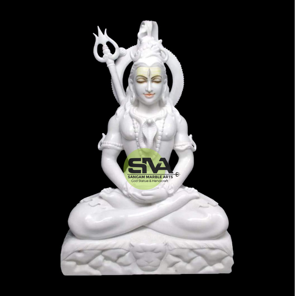 Big Shiv Statue in Marble - sangammarblearts.com