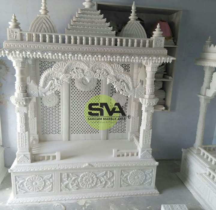 White Marble Hindu Temple Designs for Home - sangammarblearts.com